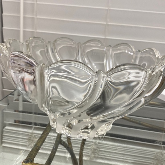 Dining | Mikasa Germany Crystal Large Peppermint Swirl Bowl | Poshmark